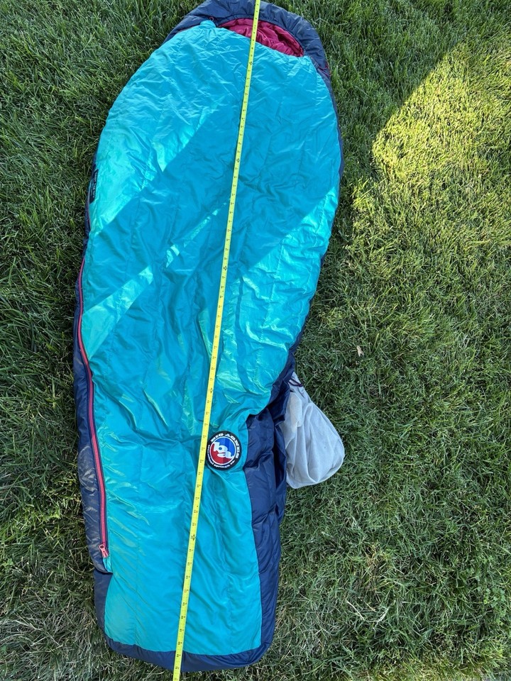 EUC Big Agnes 70” Down Sleeping Bag 20 Degree, Teal, Top Notch Cond,No ...