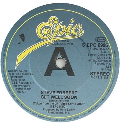 Steve Forbert - Get Well Soon, 7", (Vinyl) | eBay
