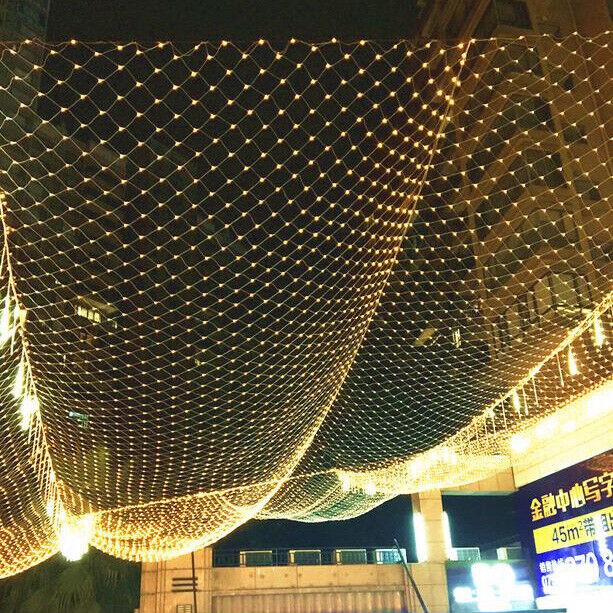 800 LED Net Curtain Mesh Fairy String Lights Home Christmas Party ...