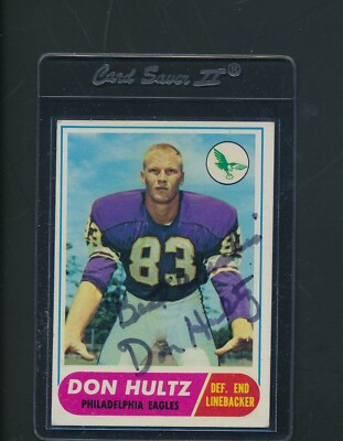1968 Topps #6 Don Hultz Eagles Signed Auto *A6778 | eBay