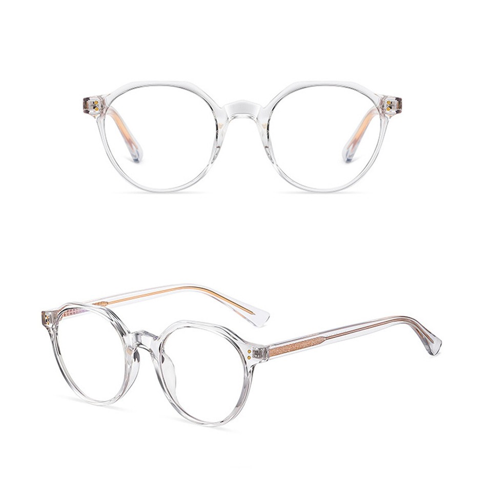 Round Eyeglasses Transparent Frames Concise Lightweight Eyewear With ...