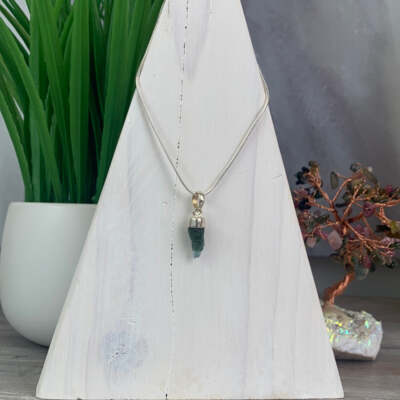 Rough Point Natural Crystal Sterling Silver Pendant-Assorted | eBay