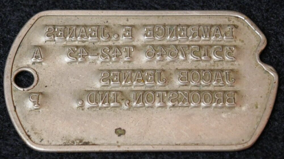 Original US Army WWII Dog Tag Tech 4 LAWRENCE E JEANS World War Two ...