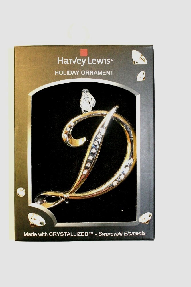 Letter D Harvey Lewis Ornament Monogram Initial Made with Swarovski ...
