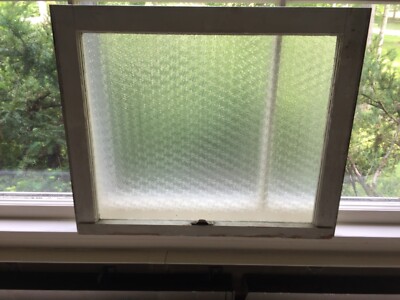 vintage antique privacy glass window pressed textured sash Florentine ...