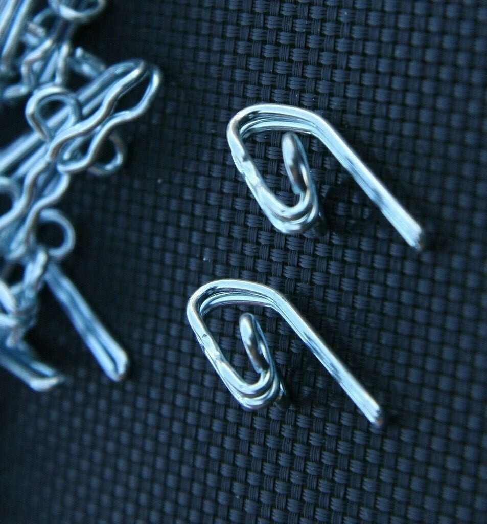 STEEL CURTAIN GATHERING HOOKS 28mm x 100 Pencil Pleat Small Metal ...