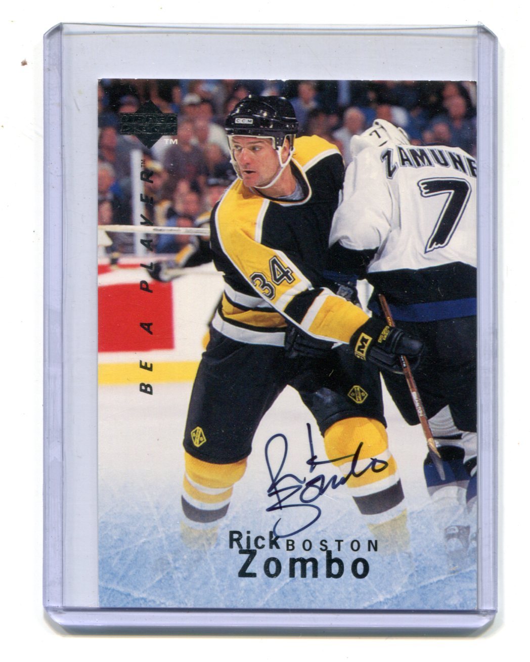 1996 UD Be A Player #S136 Rick Zombo Bruins Autographed jh10 | eBay