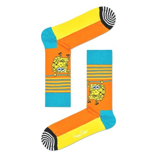 Happy Socks Sponge Bob Let's Work It Out Sock Orange, BOB01-2700-810 | eBay