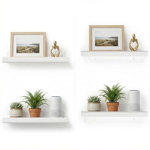Acrylic Floating Shelves, Adhesive Wall Mount Command Fully Clear-2 ...