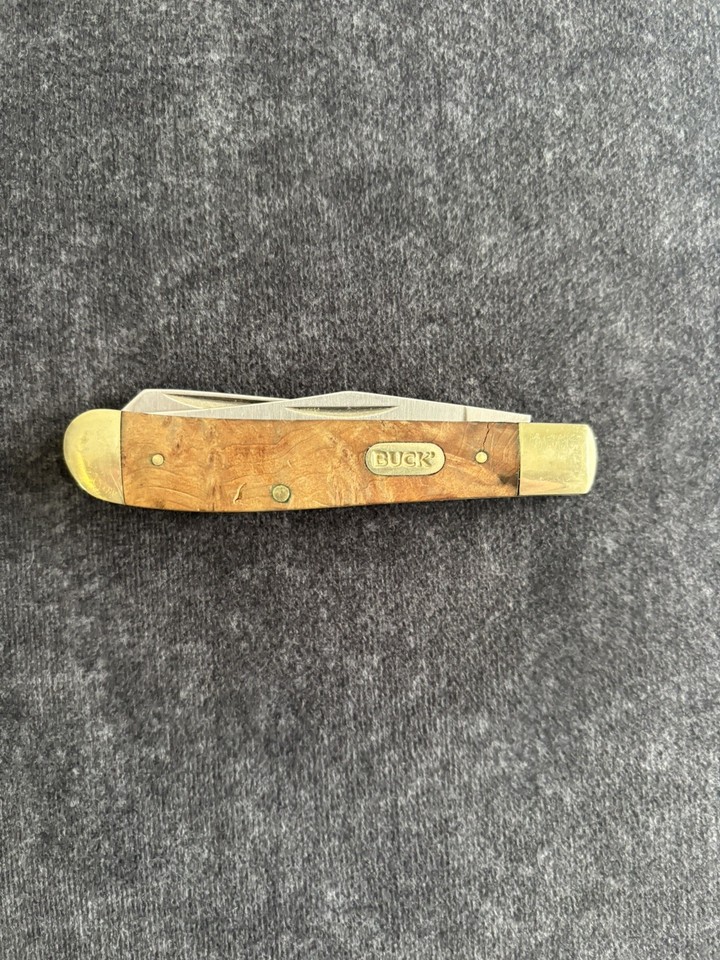Buck 382 Folding Trapper Knife Wood Handle | eBay