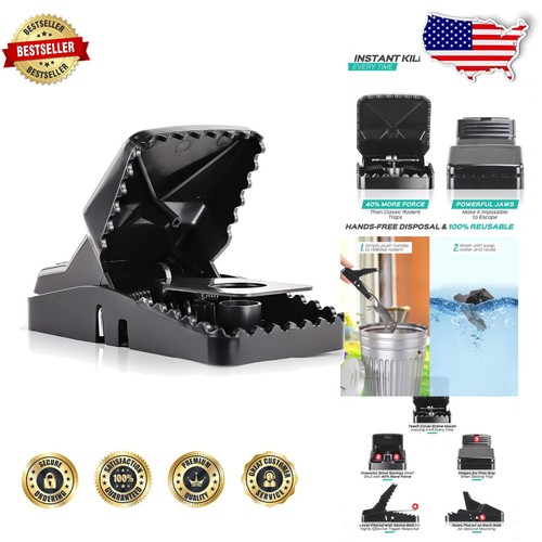 Powerful 12 Count Rat Traps - Humane Design, Easy Clean & Hands-Free ...