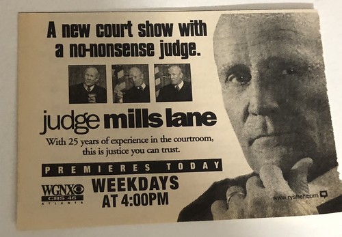 Judge Mills Lane Tv Guide Vintage Print Ad Tpa15 | eBay