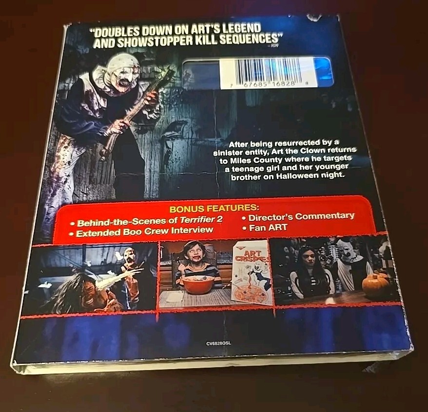 Terrifier 2 4k Ultra HD Blu-ray, Includes Slip Cover, Art The Clown ...