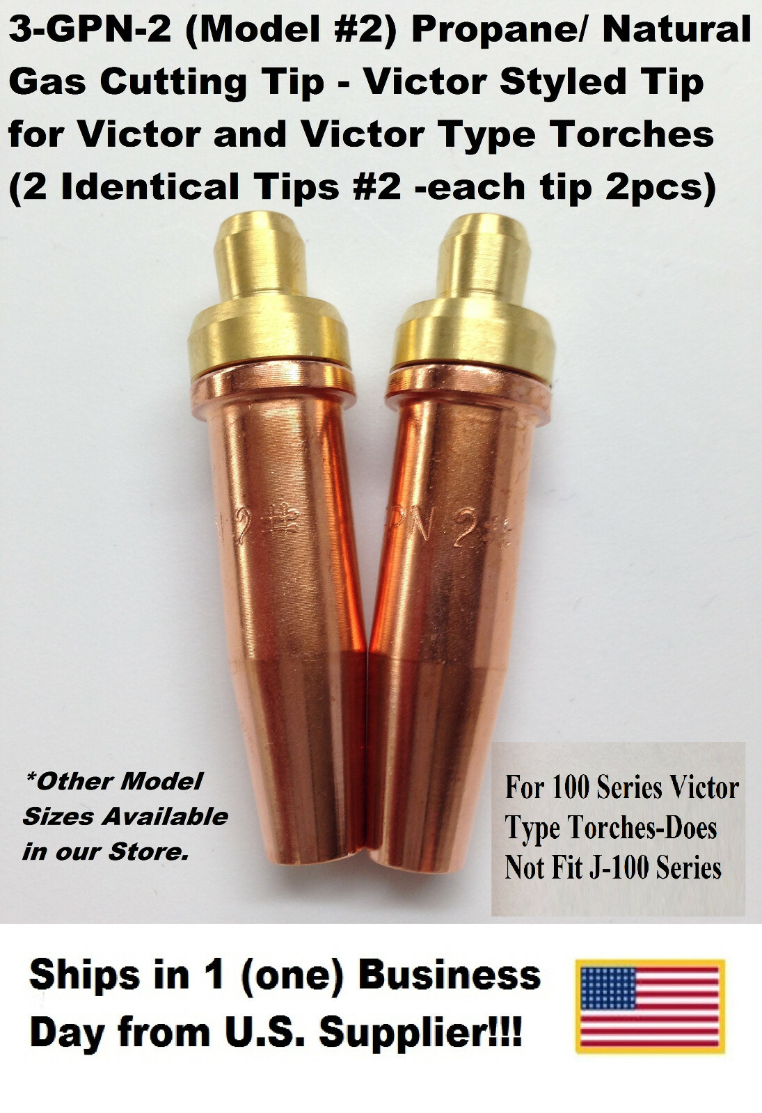 Propane/Natural Gas Cutting Tip 3-GPN #2 for Victor Type Torch -2 Tip ...
