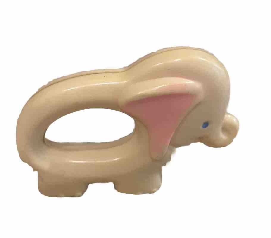 Sanitoy Inc. 1977 Pink Elephant Pink Ears Rattle Baby Development Toy ...
