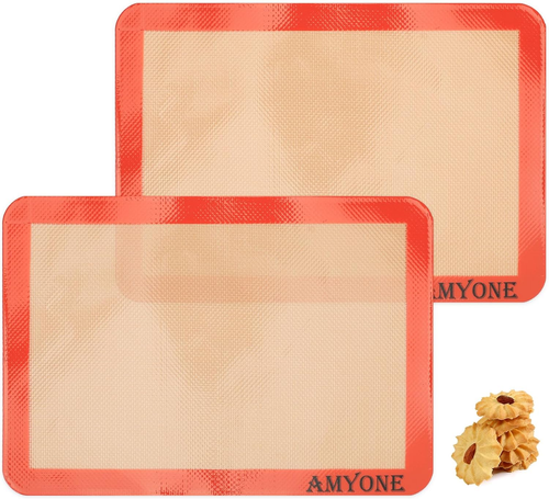 Quarter Sheet Silicone Baking Mat, 2 Pcs Non-Stick Silicone Baking Mats ...