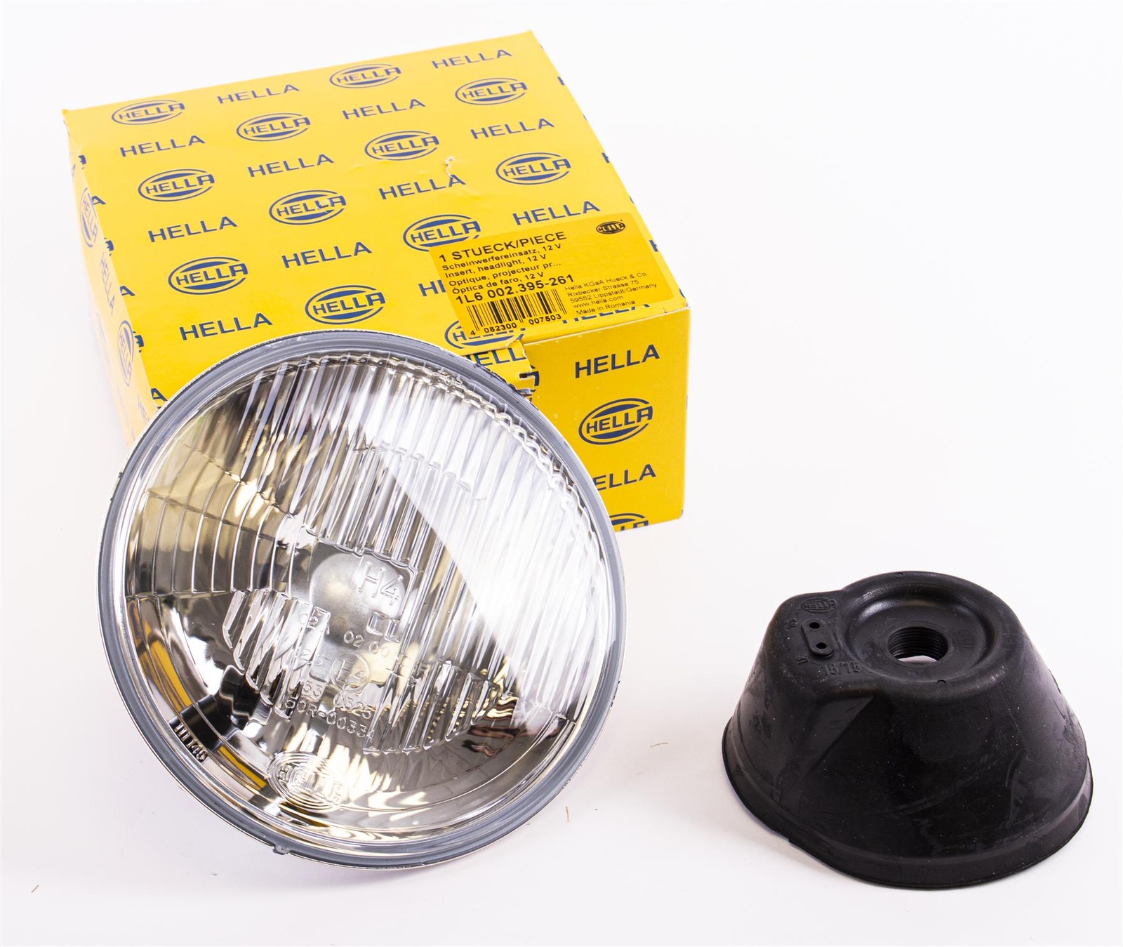 Genuine Hella 7" Inch Halogen H4 Flat Lens Headlamp Headlight ...