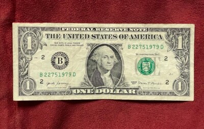 $1 Dollar Bill Birthday Anniversary Note July 5 1979--B22**7**5**1979D ...
