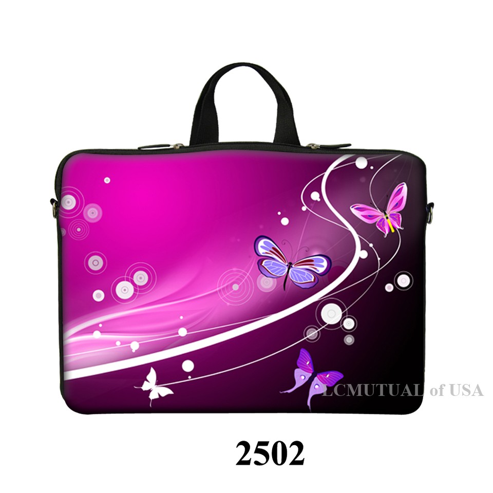 Neoprene Laptop Bag Sleeve Case W. Hidden Handle Fits 10 inch to 17.3 ...