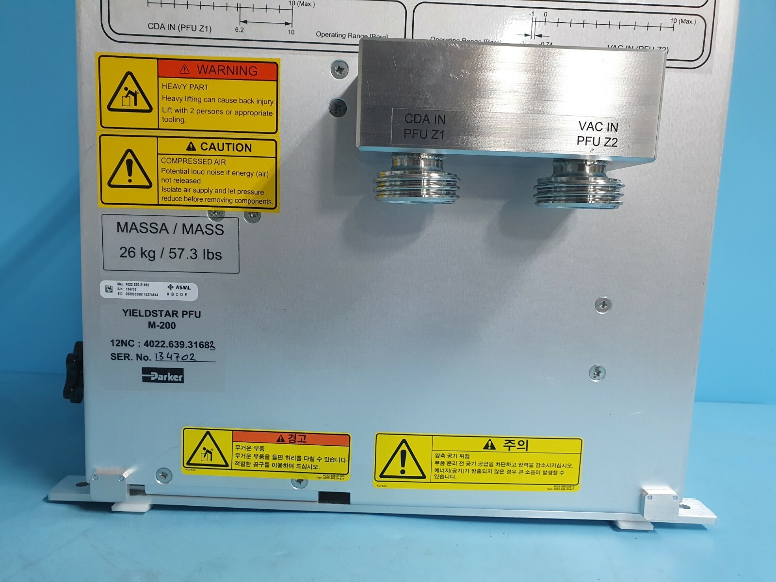 ASML 4022.639.31682 PARKER YIELDSTAR PFU M-200 | eBay