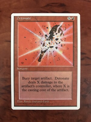 Detonate MTG Magic the Gathering Card NM Near Mint Fourth 4th Edition ...