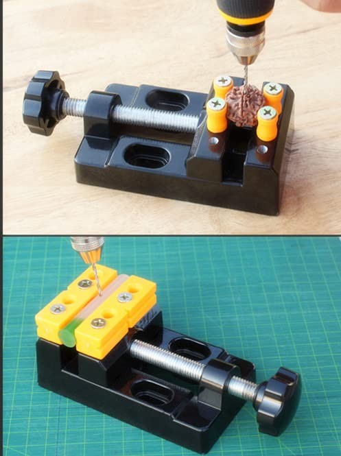 Mini Bench Clamp Flat Table Vice Adjustable Drill Press Vice for DIY ...