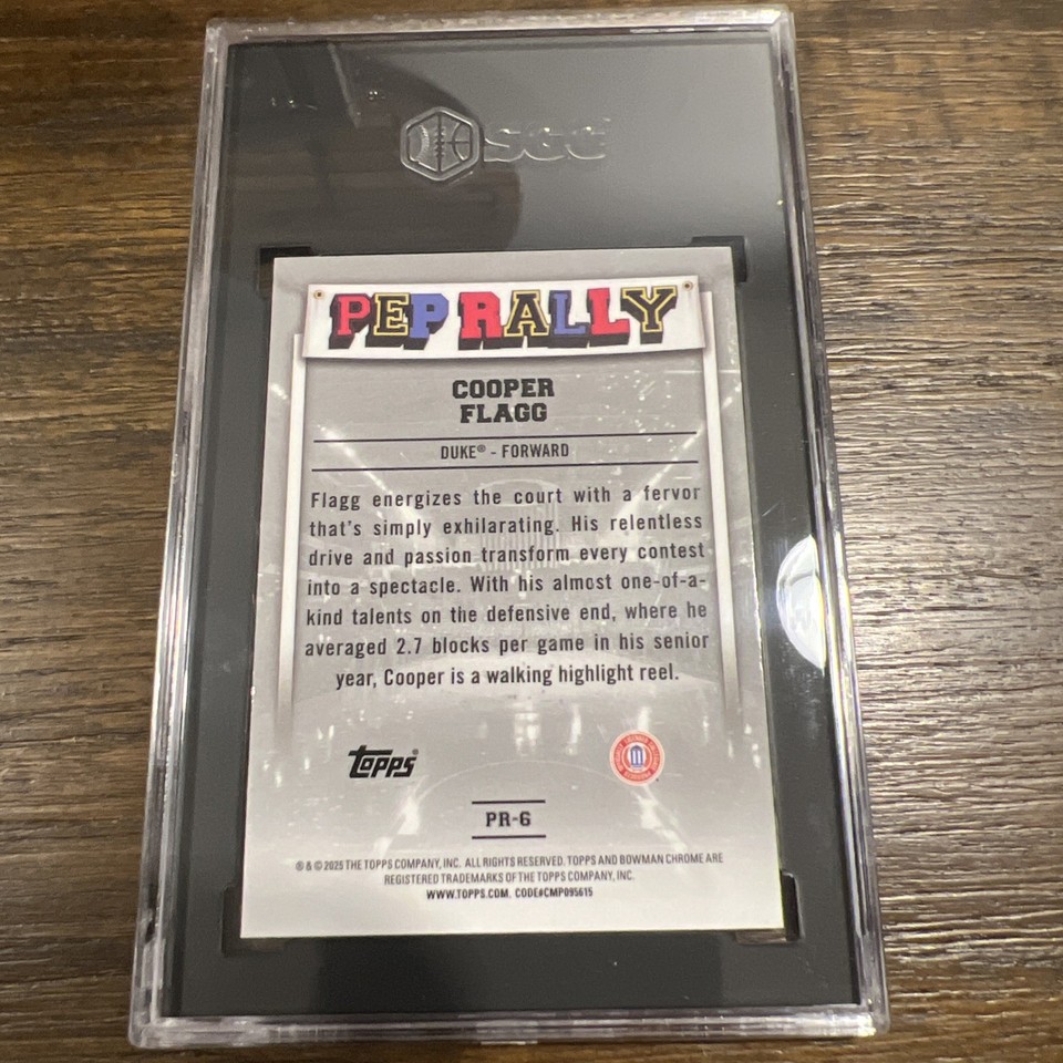 2024-25 Bowman U Chrome #PR-6 Cooper Flagg Pep Rally SGC 10 | eBay