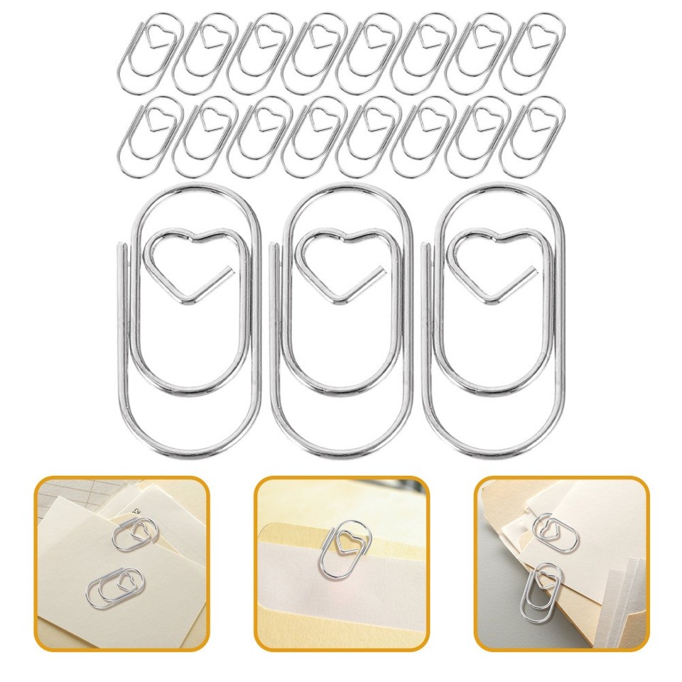50 Pcs Delicate Paper Clip Clips for Paperwork Bookmark Creative | eBay ...