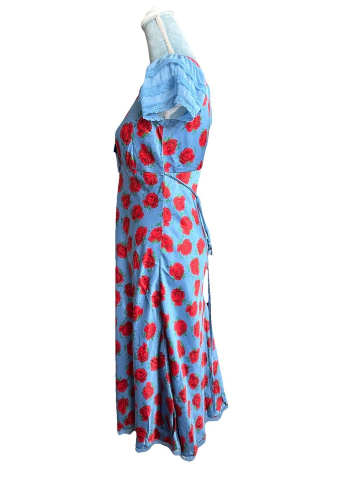 Vintage Betsey Johnson Silk Rose Dress Size 8 | eBay