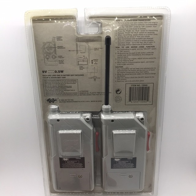 Space 200 Communicator Walkie Talkies 4 Transistors NOS 1999 Vtg Toy ...