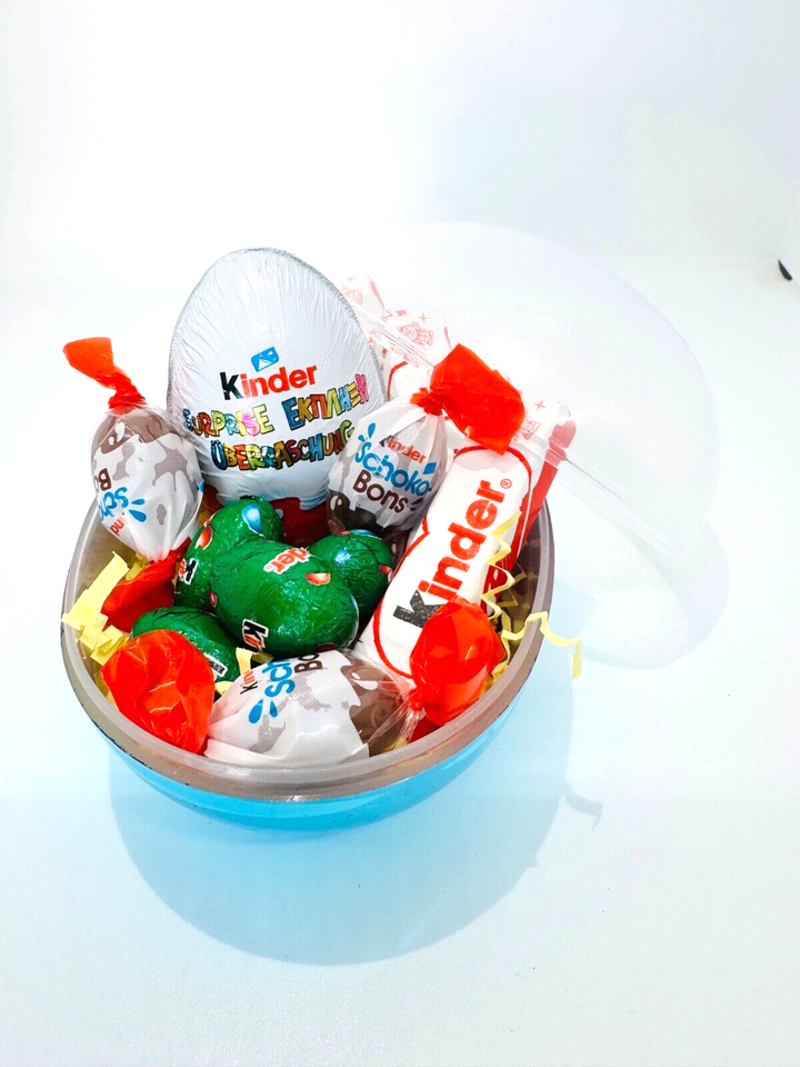 Ferrero KINDER Chocolate GIFT Easter Basket 1ct. BLUE bottom -FREE ...