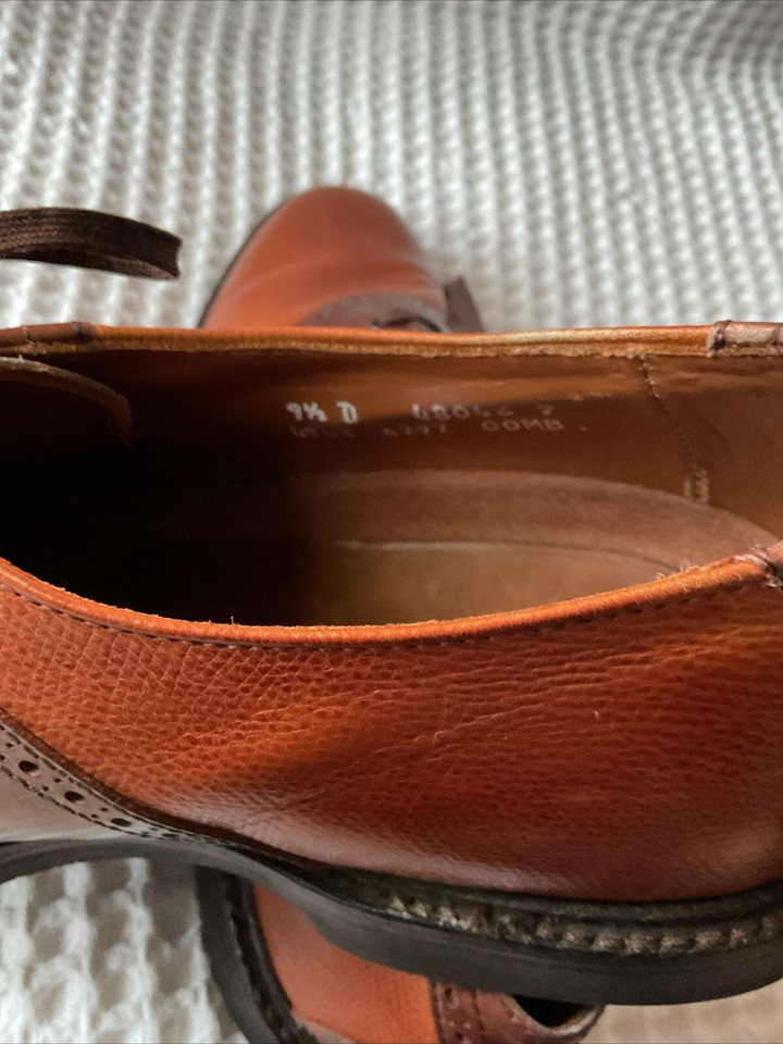 Allen Edmonds Shelton Mens Brown Saddle Vibram Sole Dress Shoes 9.5C | eBay