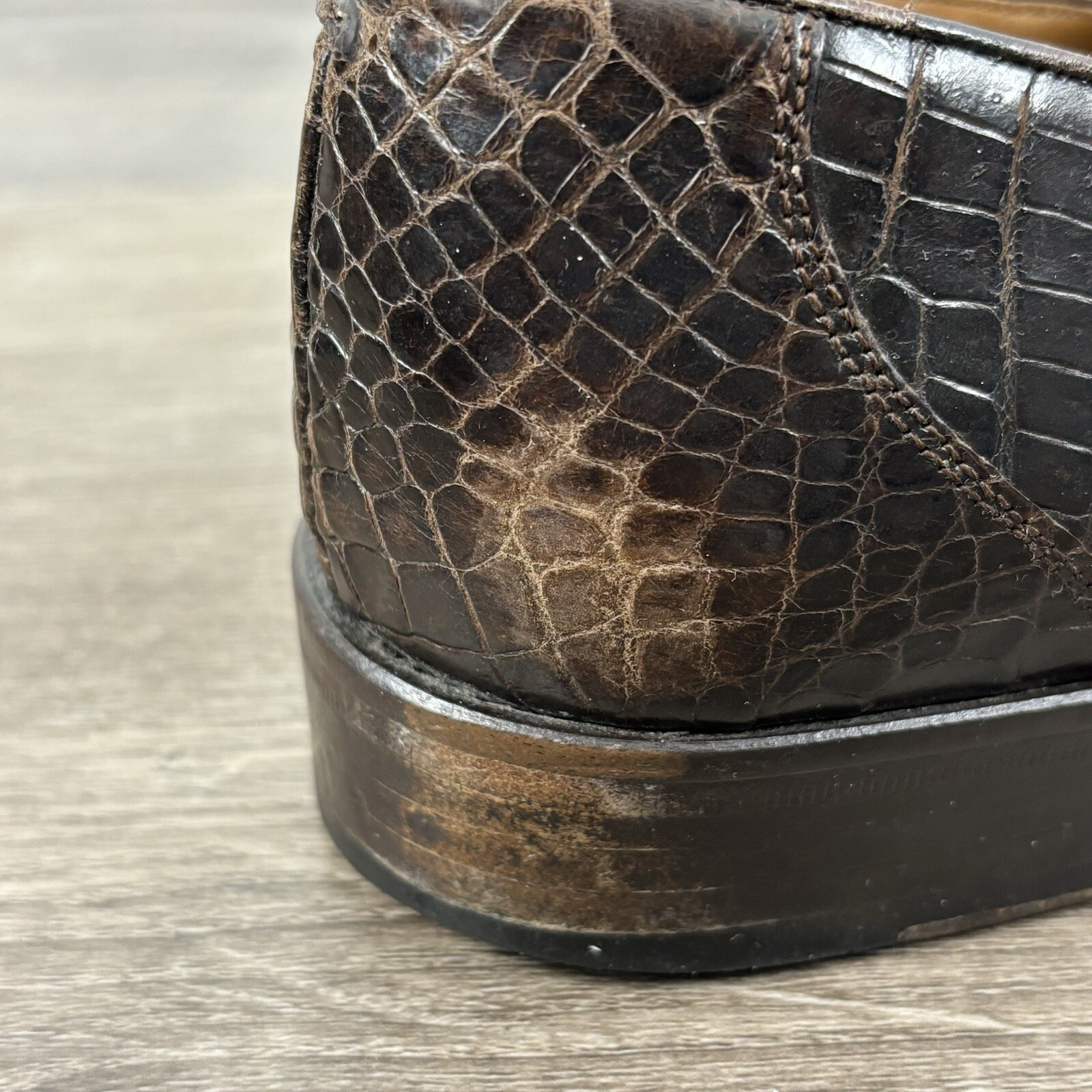 Mezlan Platinum Genuine Alligator Crocodile Loafers Shoes Mens Sz 9M | eBay
