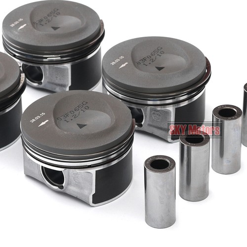 4x Pistons & Rings Set STD Φ71mm For 1.2T Audi A1 A3 VW Golf Polo Seat ...