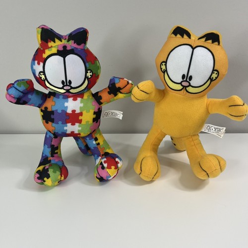 Autism Awareness Puzzle Pieces + Original Garfield Plush Stuffed Toy 9 ...