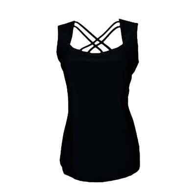 Artex Fashions Women's Size XL Black Front Criss Cross Tank Top NWT | eBay