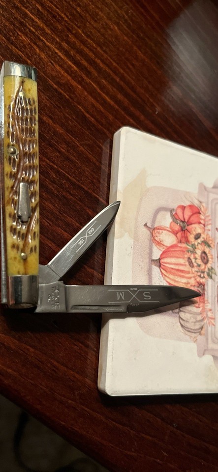 Vintage Schatt & Morgan Doc Knife 42/166 Rare Queen Cut Co. Jig Bone | eBay