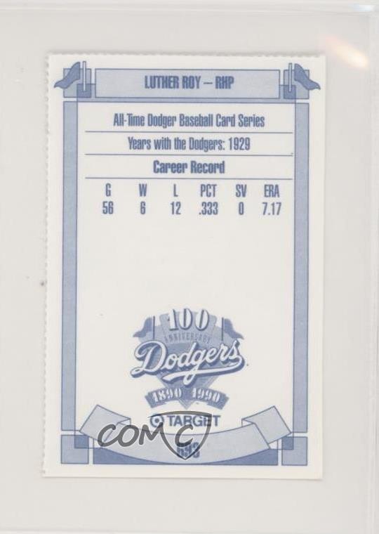 1990 Target Dodgers 100th Anniversary Luther Roy #693 | eBay