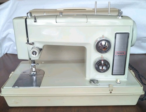 Sears Kenmore Sewing Machine W/ Foot Pedal & Hood- Mo. 158.17550 Tested ...