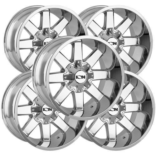 (Set of 5) Ion 141 20x9 6x135/6x5.5" +0mm Chrome Wheels Rims 20" Inch ...