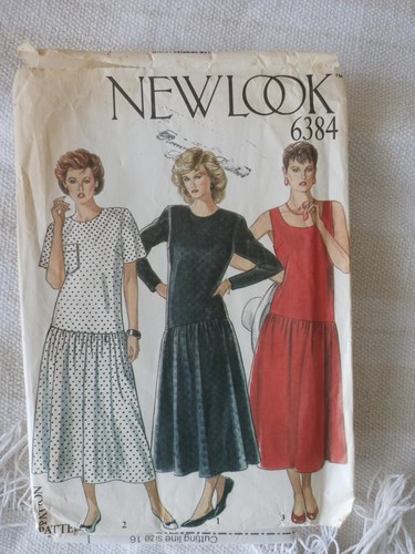 New Look Sewing Pattern 6384 Dress Vintage Sizes 8 - 18 uncut 1980s ...