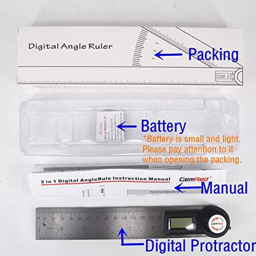 Digital Angle Finder Ruler and protractor combination, Easy and fast ...
