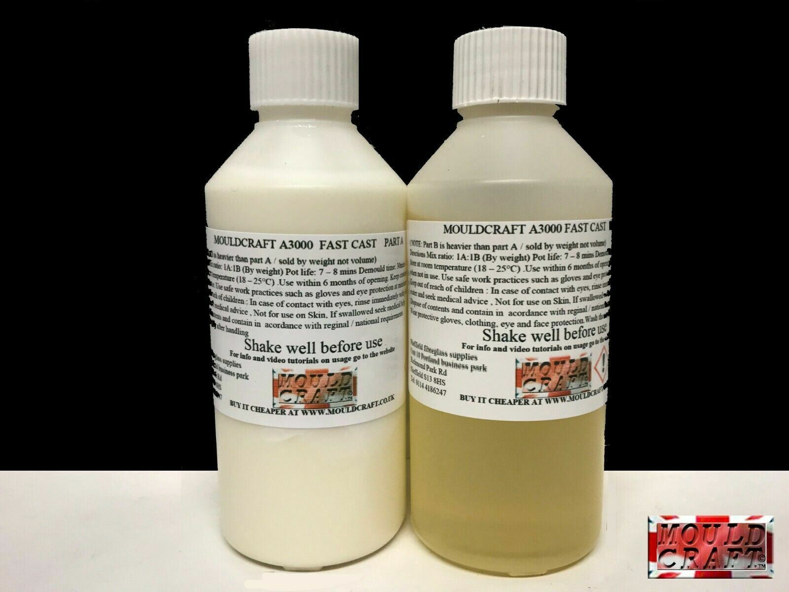 MOULDCRAFT A3000 250g WHITE FAST CAST Polyurethane Liquid Plastic ...