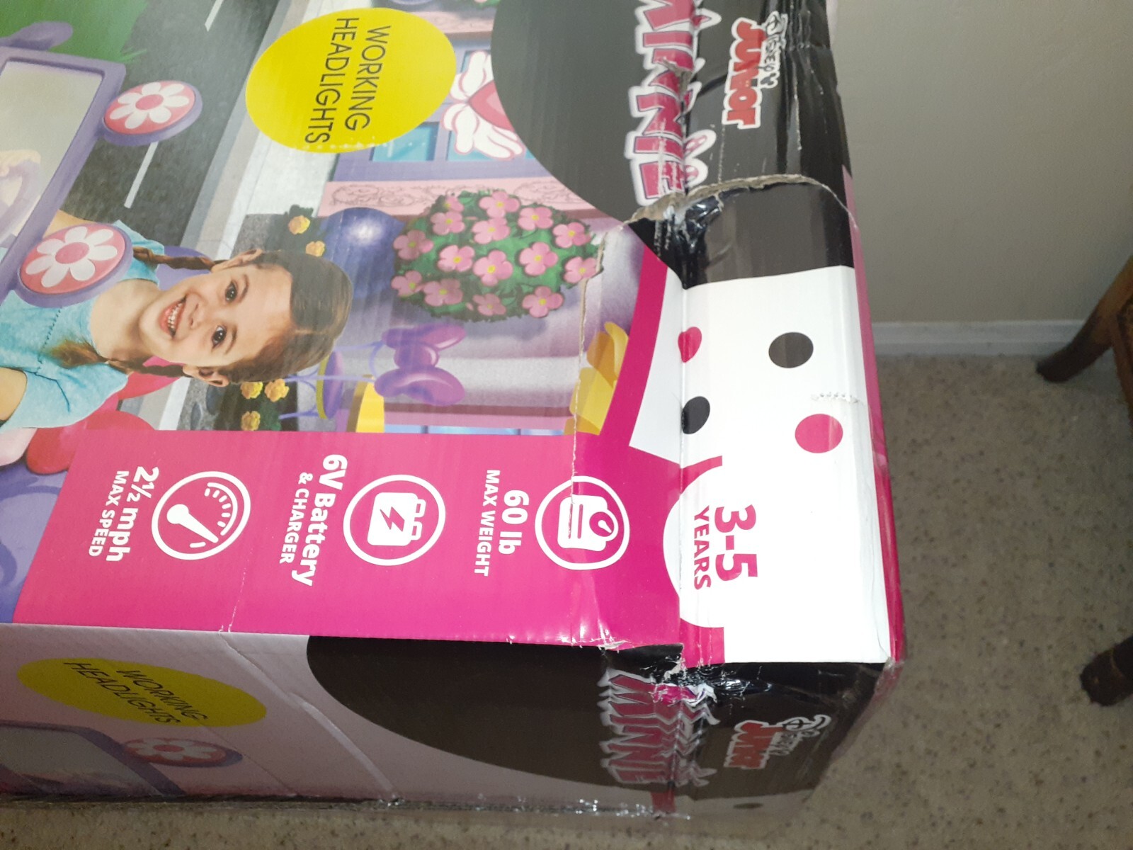 Kid Trax 6v Disney Minnie Mouse Flower Power 4x4 Powered Ride-on Pink ...