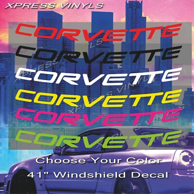 Chevy Corvette Windshield Corvette Vinyl Decal Sticker Banner | eBay