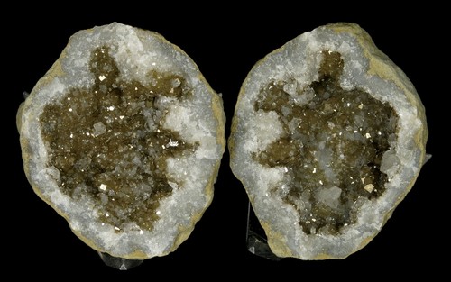 Gold Iridescent Brown Calcite, Clear Calcite & Quartz Small Keokuk ...