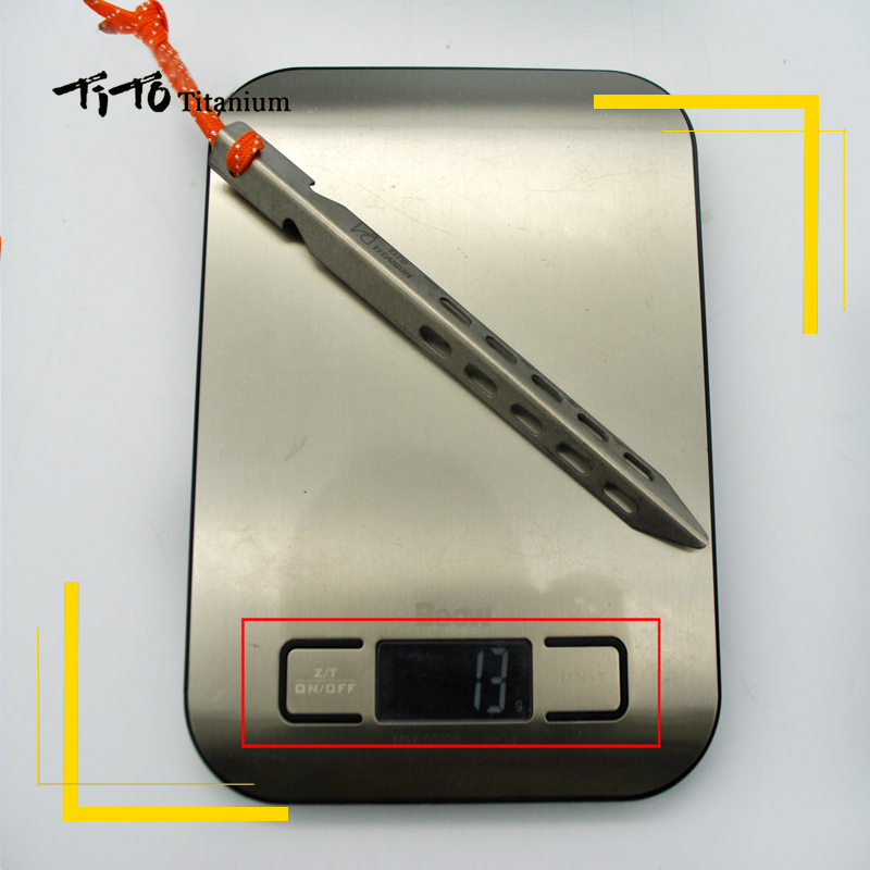 6Pcs Titanium Ti Outdoor Camping V-shaped Tent Canopy Pegs Hooks Stakes ...