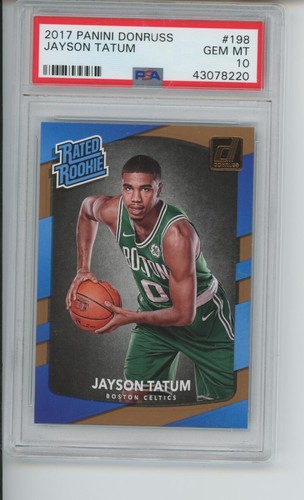 2017-18 Panini Jayson Tatum #198 Donruss Jason ROOKIE RC PSA 10 Graded ...