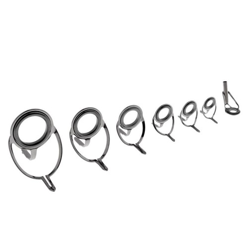 7pcs Mixed Size Fishing Rod Guides with 2 Legs DIY Rod | eBay Australia