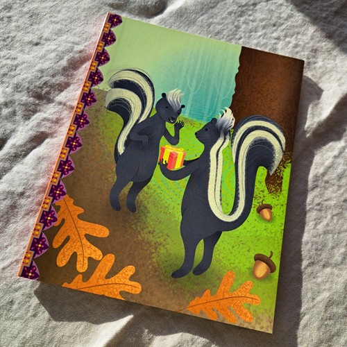 EeBoo Big Book Lot of 3 Notebooks 6.5 X 8.25 Lined Skunk Floral Bird | eBay